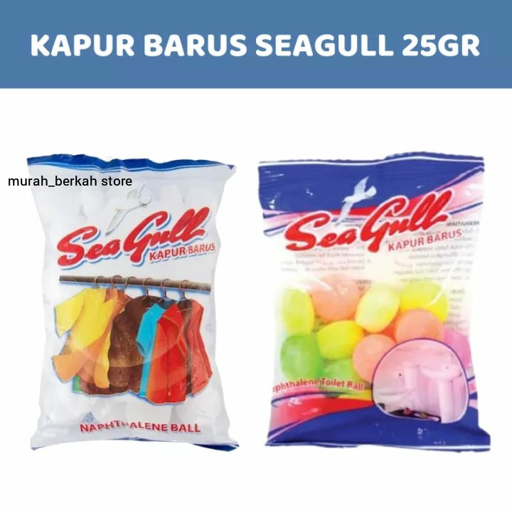 Jual KAPUR BARUS/Kapur Barus Seagul 25 gram PUTIH/WARNA WARNI(/Bungkus ...