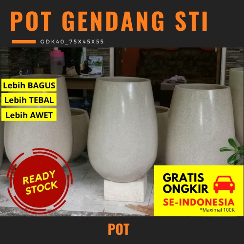 Jual Pot Taman Teraso / Pot Tanaman Marmer / Pot Besar / Pot Gendang ...