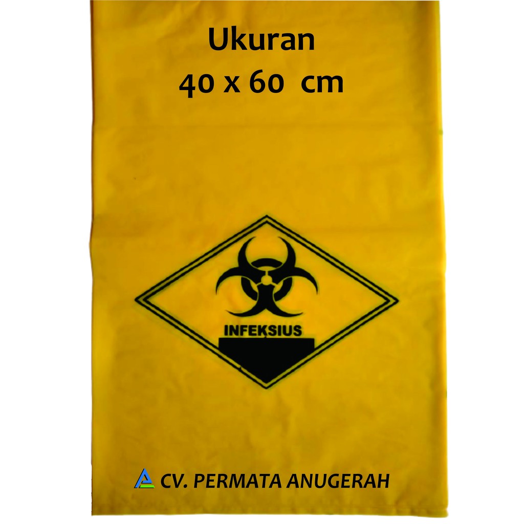 Jual Plastik/Limbah Sampah Medis Logo Infeksius Ukuran 40x60cm | Shopee ...