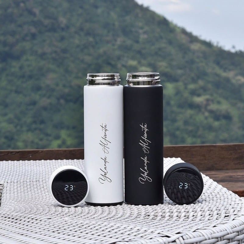 Jual Tumbler Termos Botol Minum Custom Grafir Laser Sakura LED | Shopee ...
