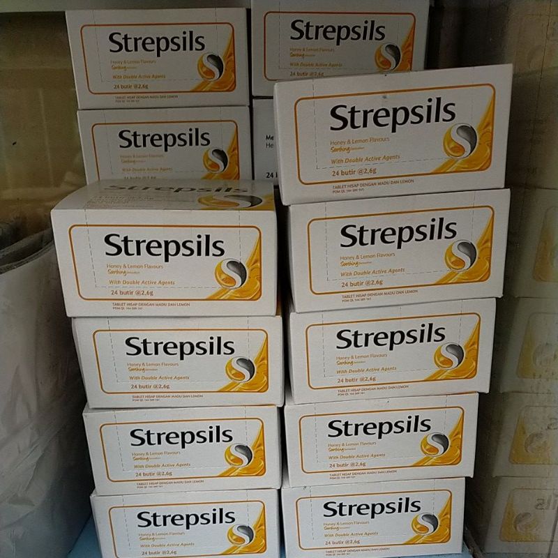 Jual Strepsils honey & lemon flavour sooting per box isi 24 tablet ...