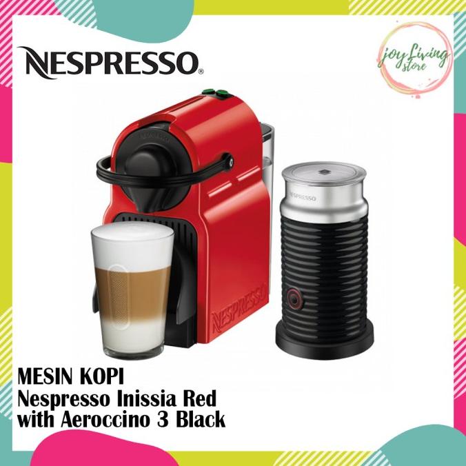 Jual Mesin Kopi Nespresso Inissia Coffee Machine Red With Aeroccino3 ...