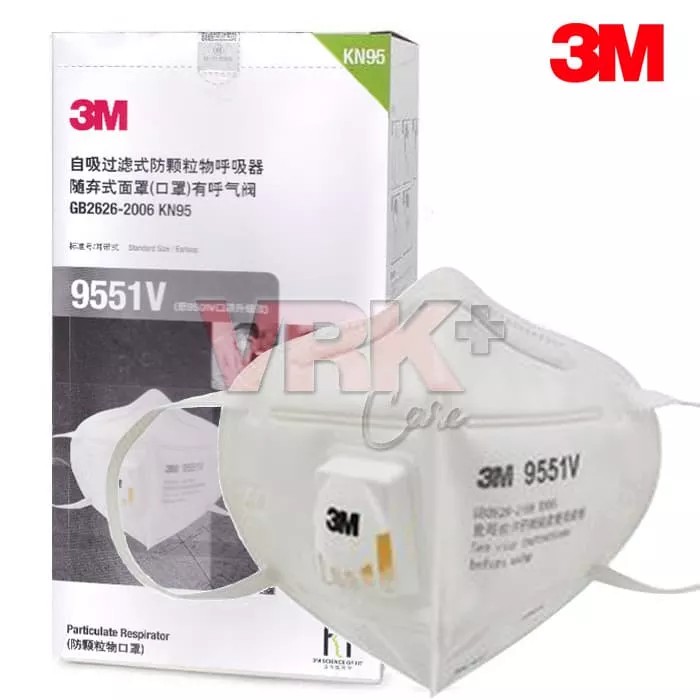 Jual Masker N95 KN95 3M 9551v (versi upgrade 9501v+) | Shopee Indonesia