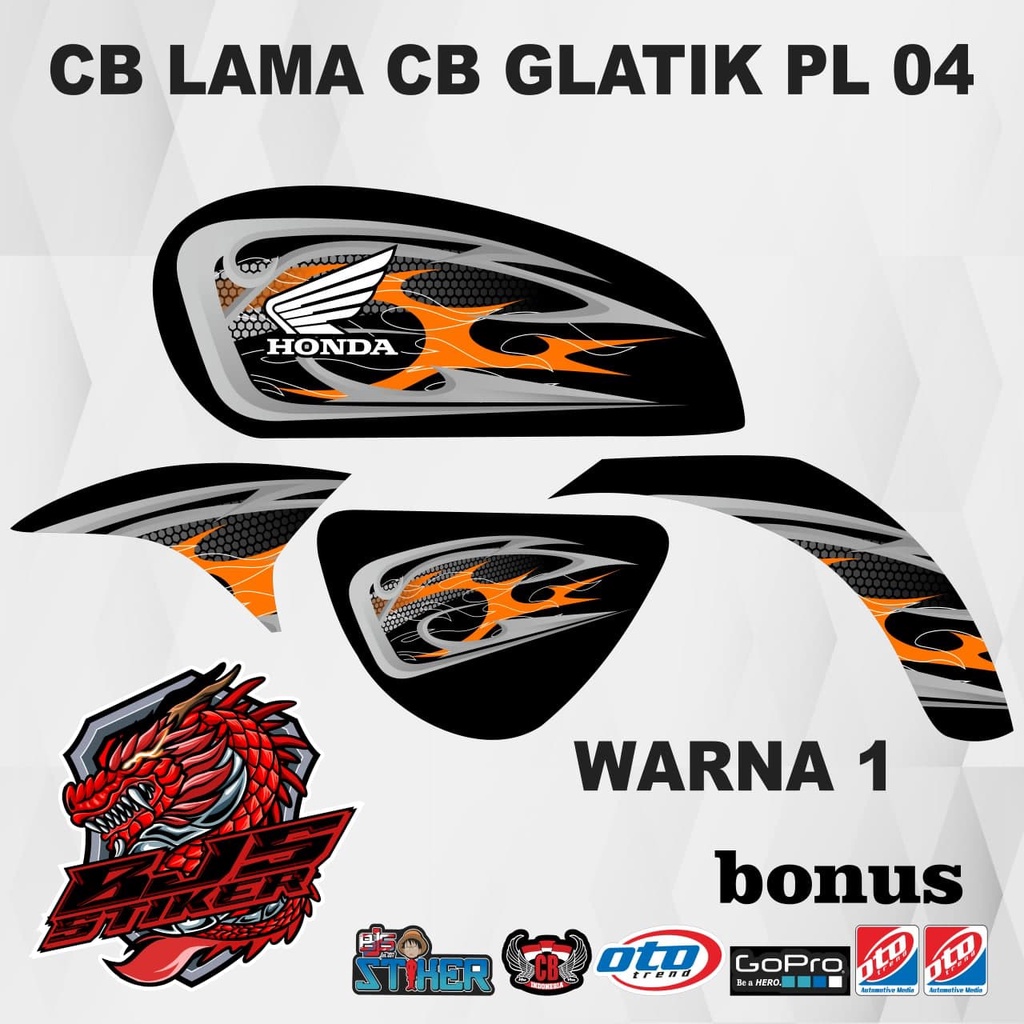 Jual [COD] Stiker Sticker Striping Honda CB 100 CB LAMA CB GLATIK CB ...