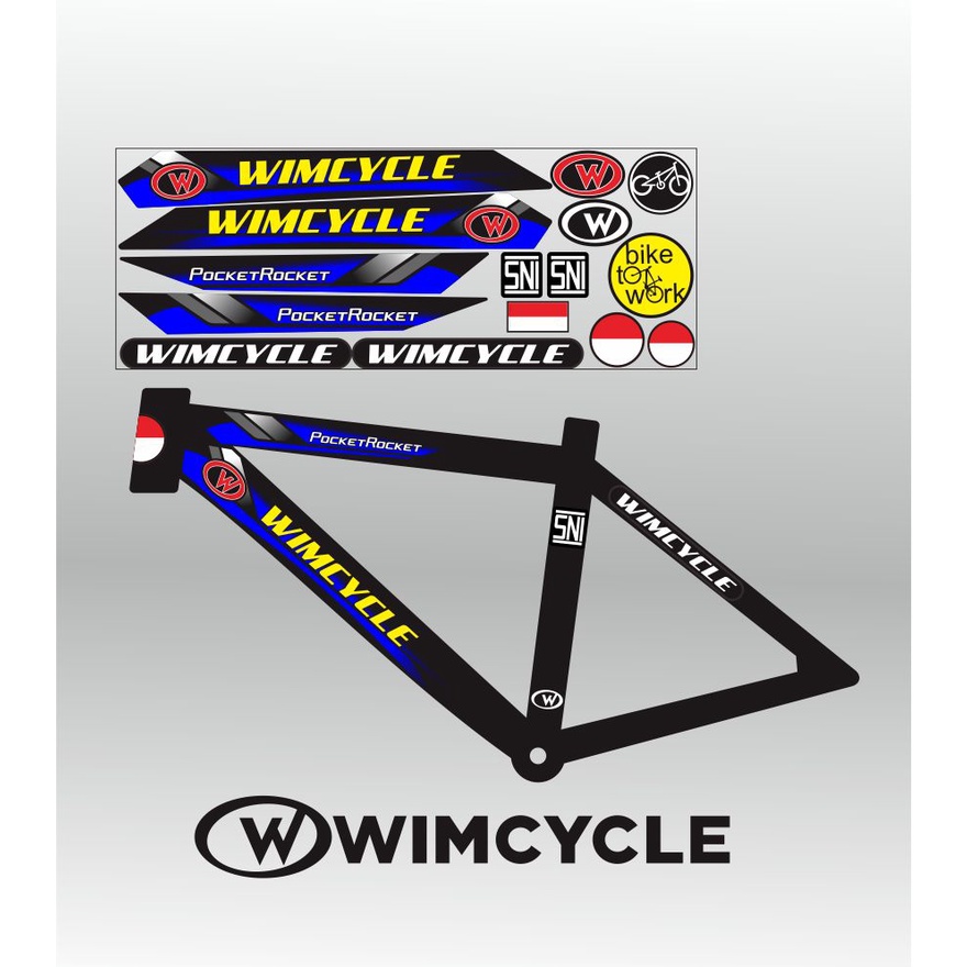 Jual STIKER SEPEDA BIKE LIS / STRIPING VARIASI BUAT SEPEDA WIM-CYCLE ...