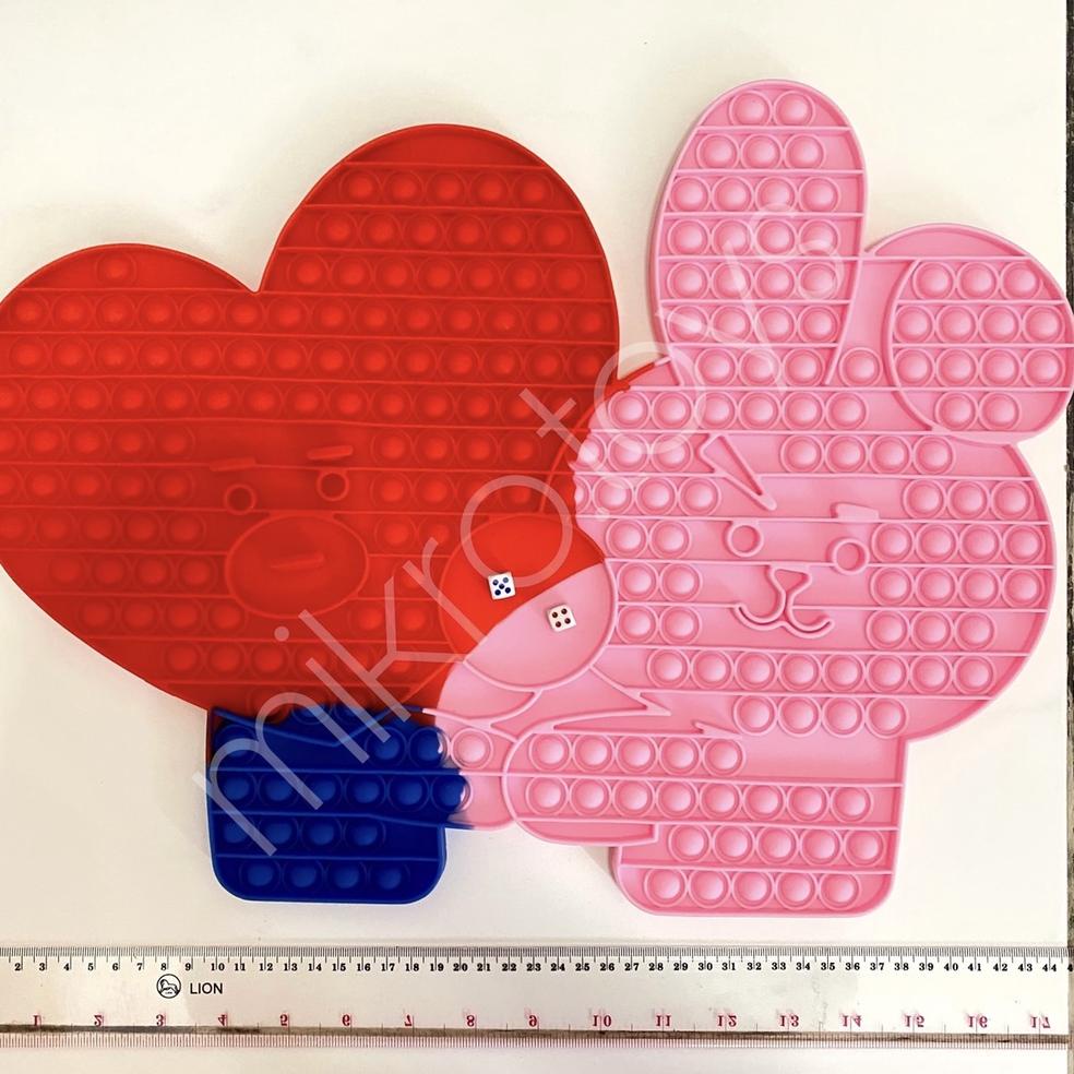 Jual [KODE 5345] MAINAN FIDGET POP IT BTS BT21 JUMBO DADU / 20cm TATA ...