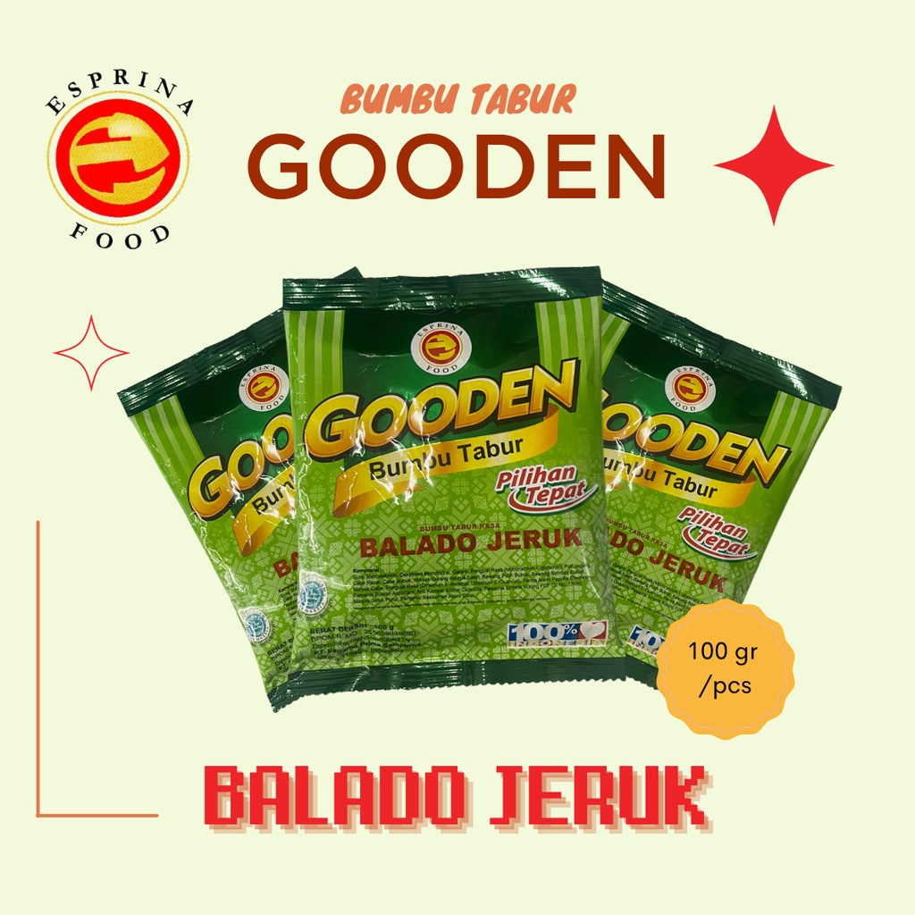 Jual Bumbu Tabur - GOODEN - Rasa BALADO JERUK - BALADO JERUK - Kemasan ...