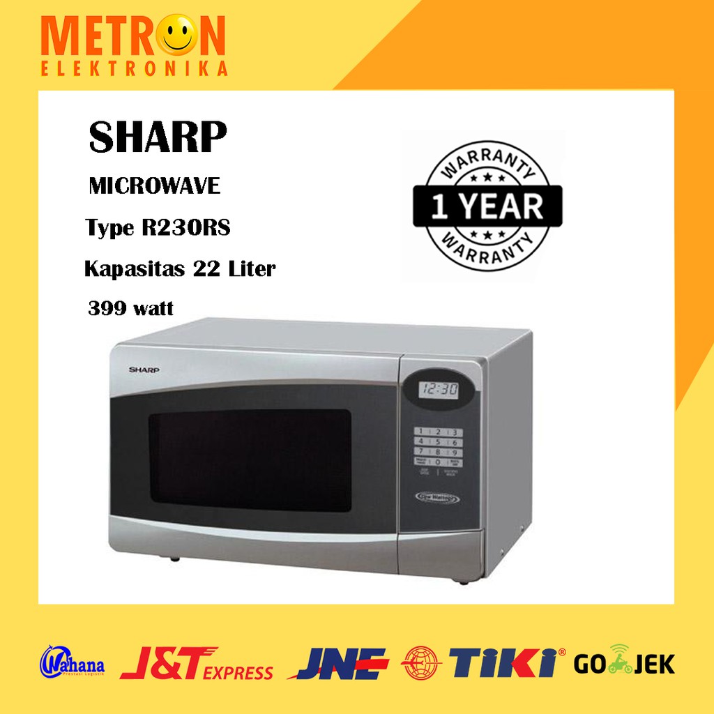 Jual SHARP R 230 RS MICROWAVE 22 LITER 399 WATT / R230RS | Shopee Indonesia