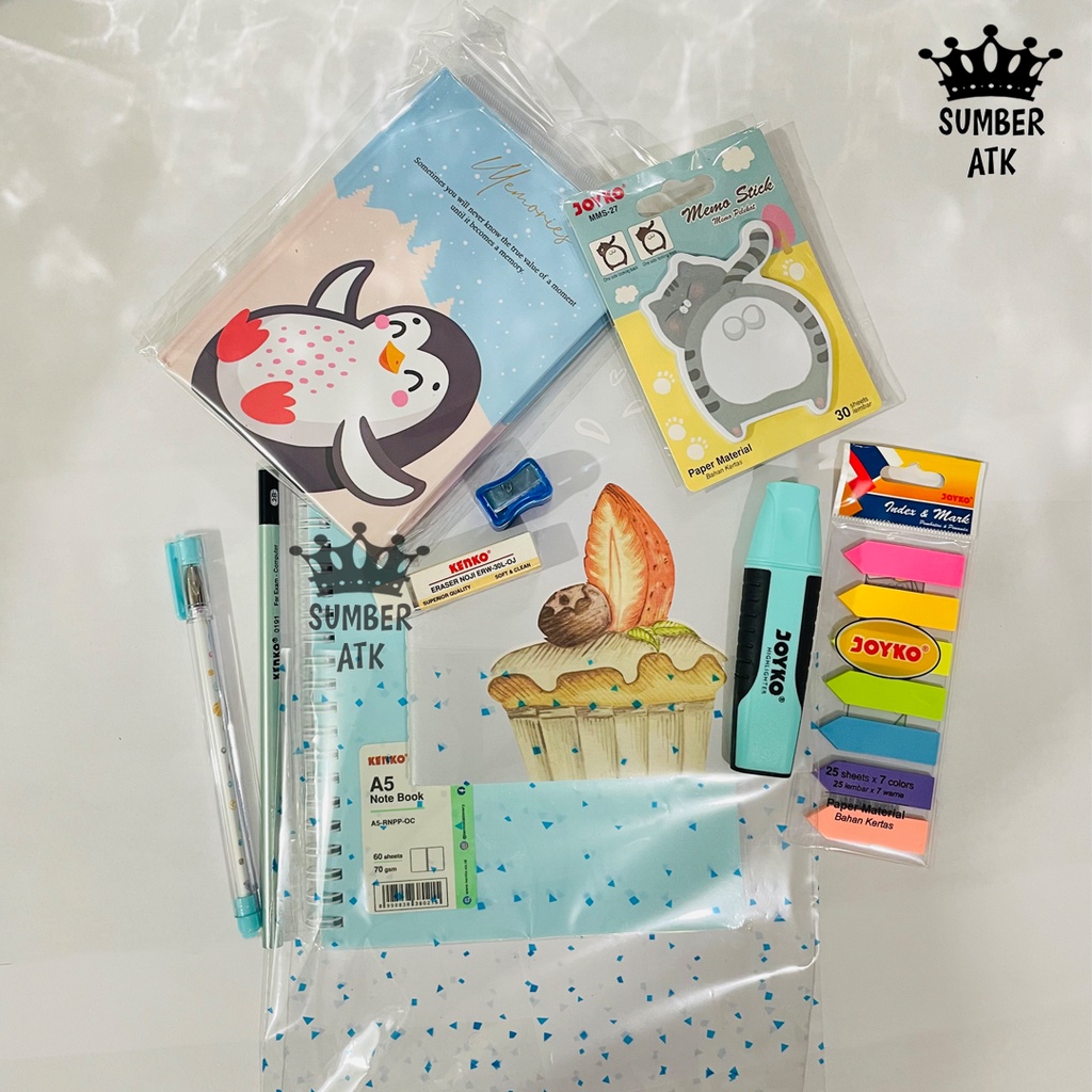 Jual PAKET ATK SET B Blue / Biru - SUMBER ATK | Shopee Indonesia