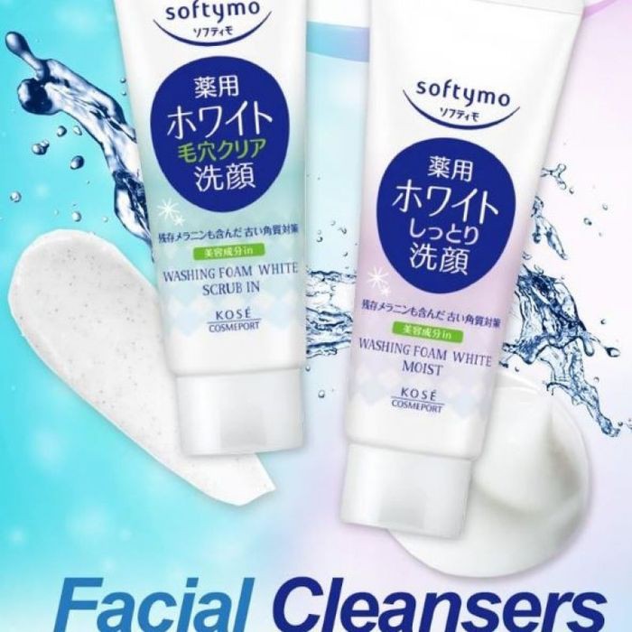 Jual KOSE Japan SOFTYMO Washing Foam White Scrub in 150g | Shopee Indonesia