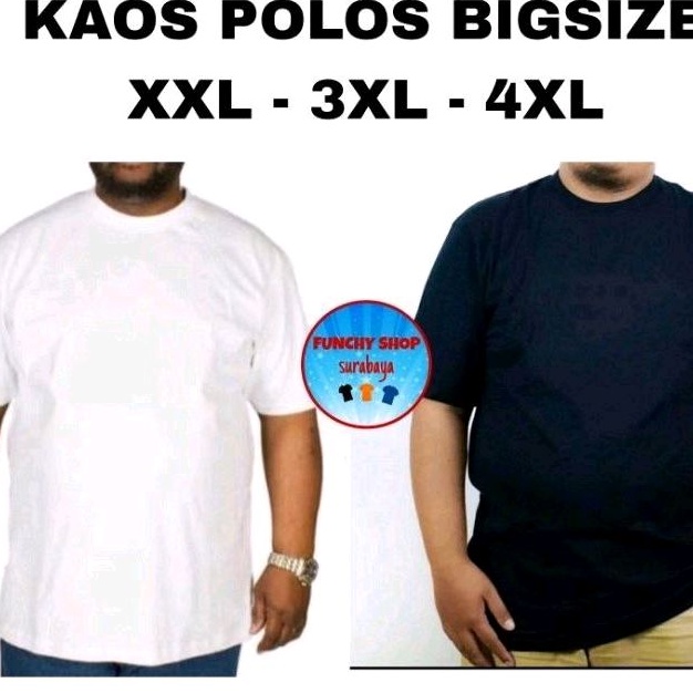 Jual KAOS POLOS JUMBO XXXL 4XL OVERSIZE COTTON - KAOS HITAM PUTIH BIGSIZE KAOS KATUN | Shopee ...