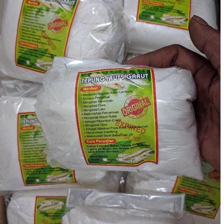 Jual tepung pati garut/angkrik#irut#sagu umbi garut asli#halus#lembut ...