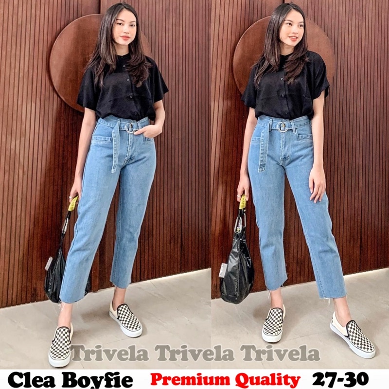 Jual Clea Light Boyfie Free Belt | Shopee Indonesia
