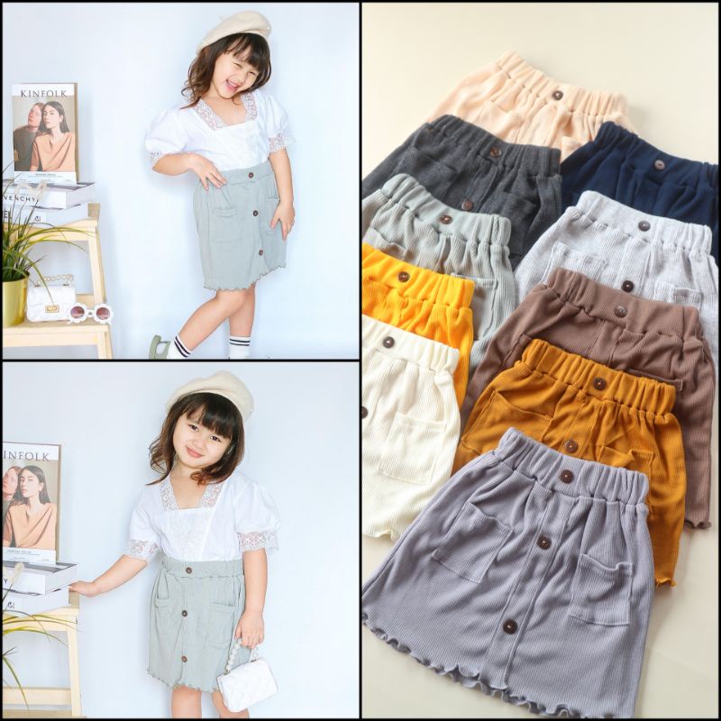 Jual 1-5 TH ROK ANAK PENDEK KANCING BAHAN RIB | Shopee Indonesia