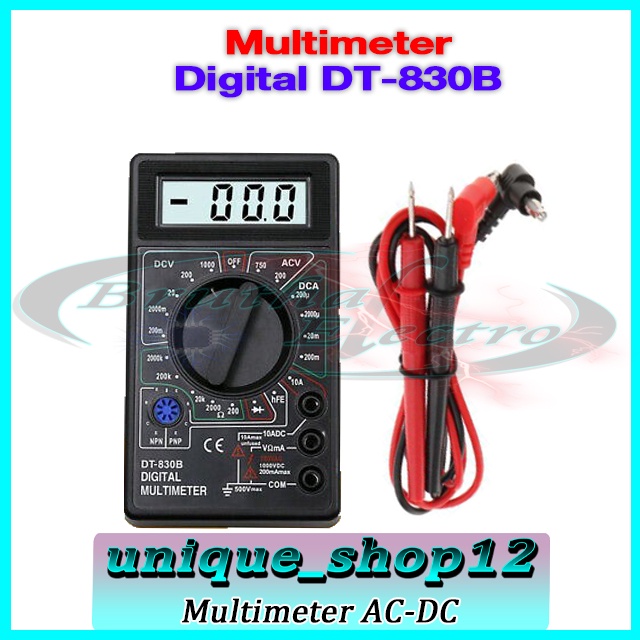 Jual Multimeter Digital DT830B Avometer Multitester AC DC DT-830B ...