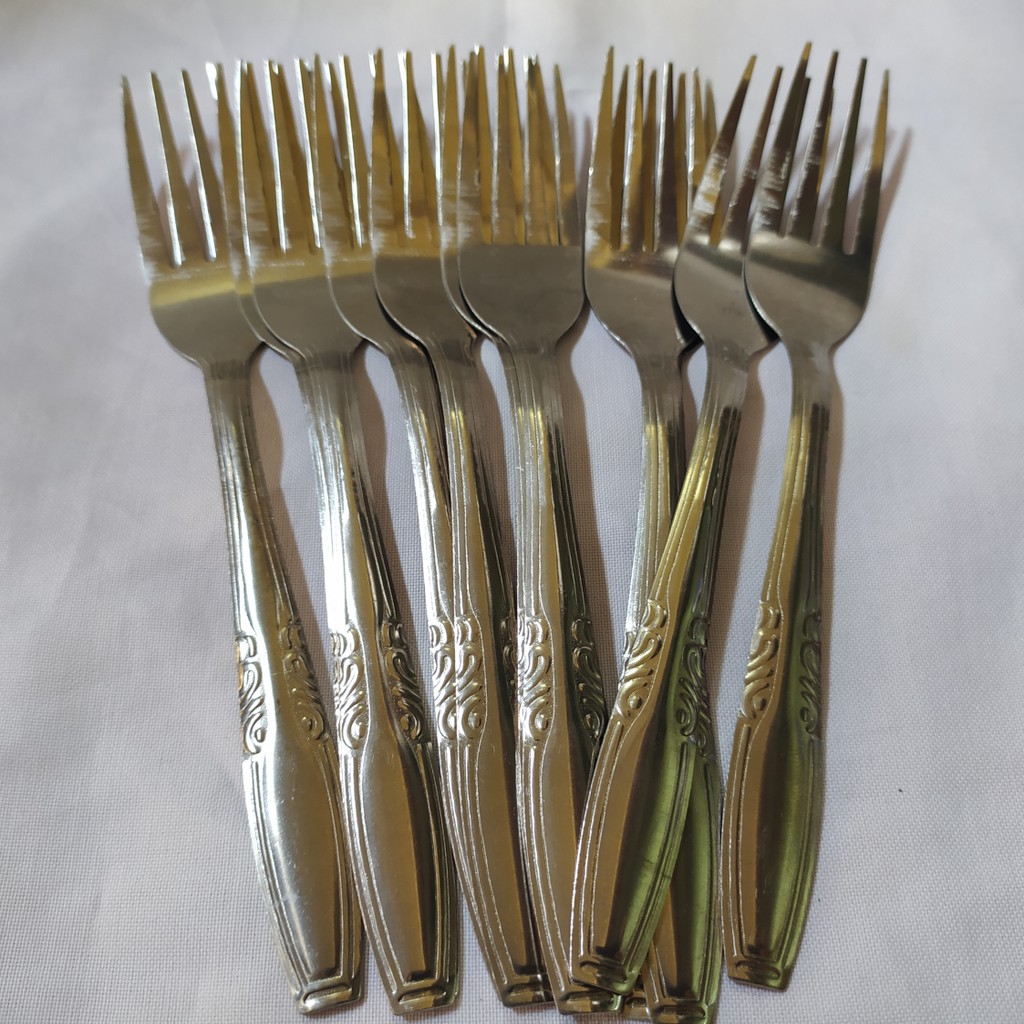 Jual (12 PCS) 1 Set Garpu Makan Stainless | Shopee Indonesia