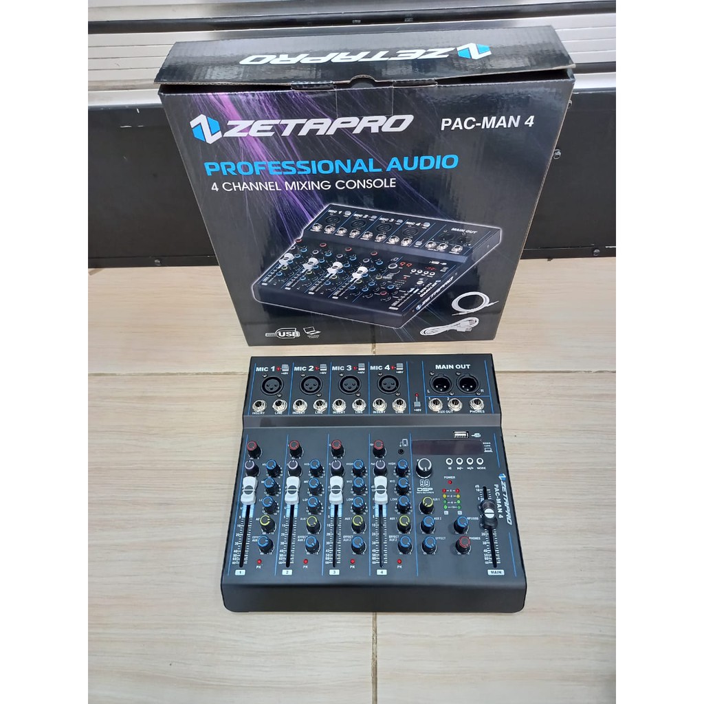 Jual MIXER AUDIO ZETAPRO PAC-MAN 4 CH Mixer zetapro pac man 4channel ...