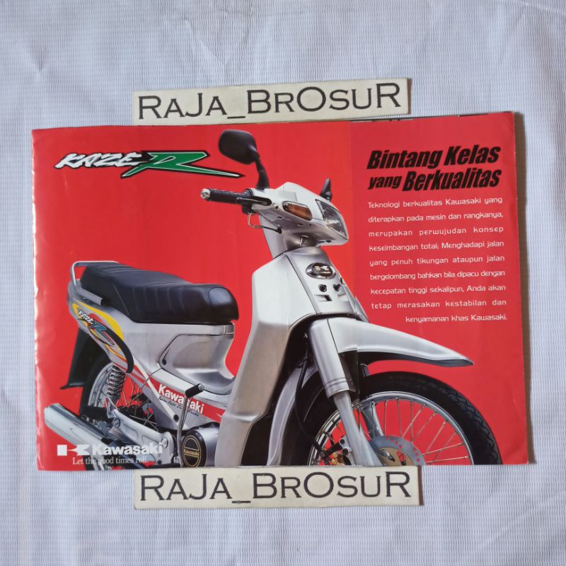 Jual Poster brosur katalog jadul lawas Kawasaki Kaze-VR Kaze-R Kaze-E 2001 gen2 | Shopee Indonesia