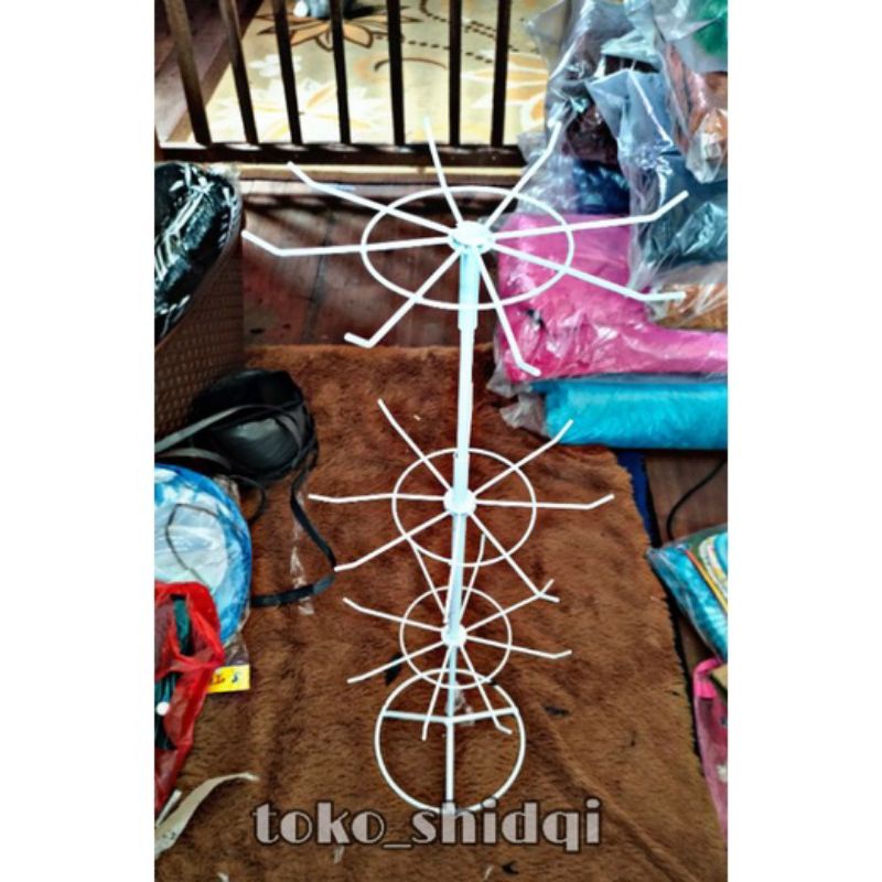 Jual Rak Display putar Matahari 3 susun gantungan aksesoris display ...