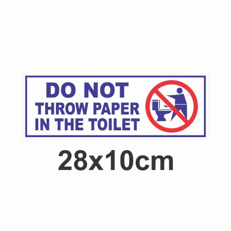 Jual STIKER DO NOT THROW PAPER IN THE TOILET | Shopee Indonesia