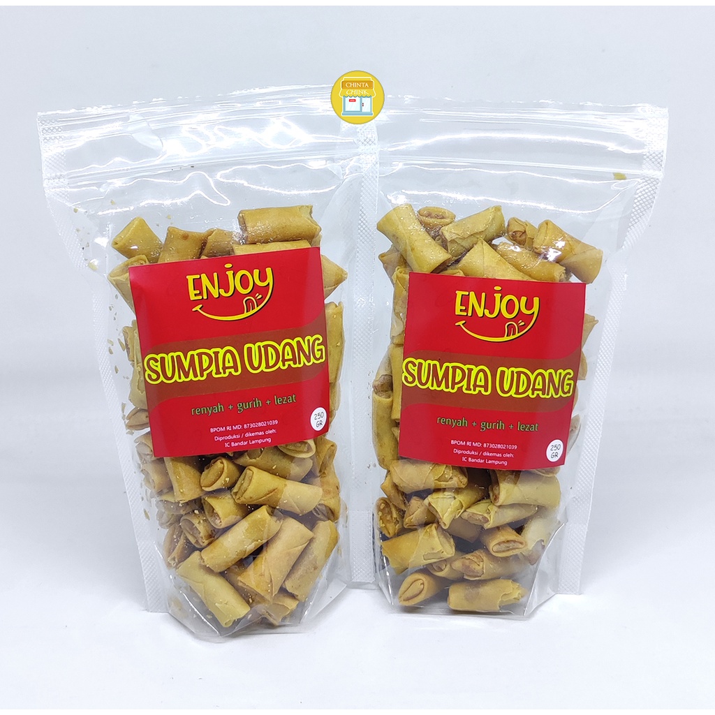 Jual Sumpia Udang ENJOY Spring Roll Manis Gurih Kemasan 250g | Shopee ...