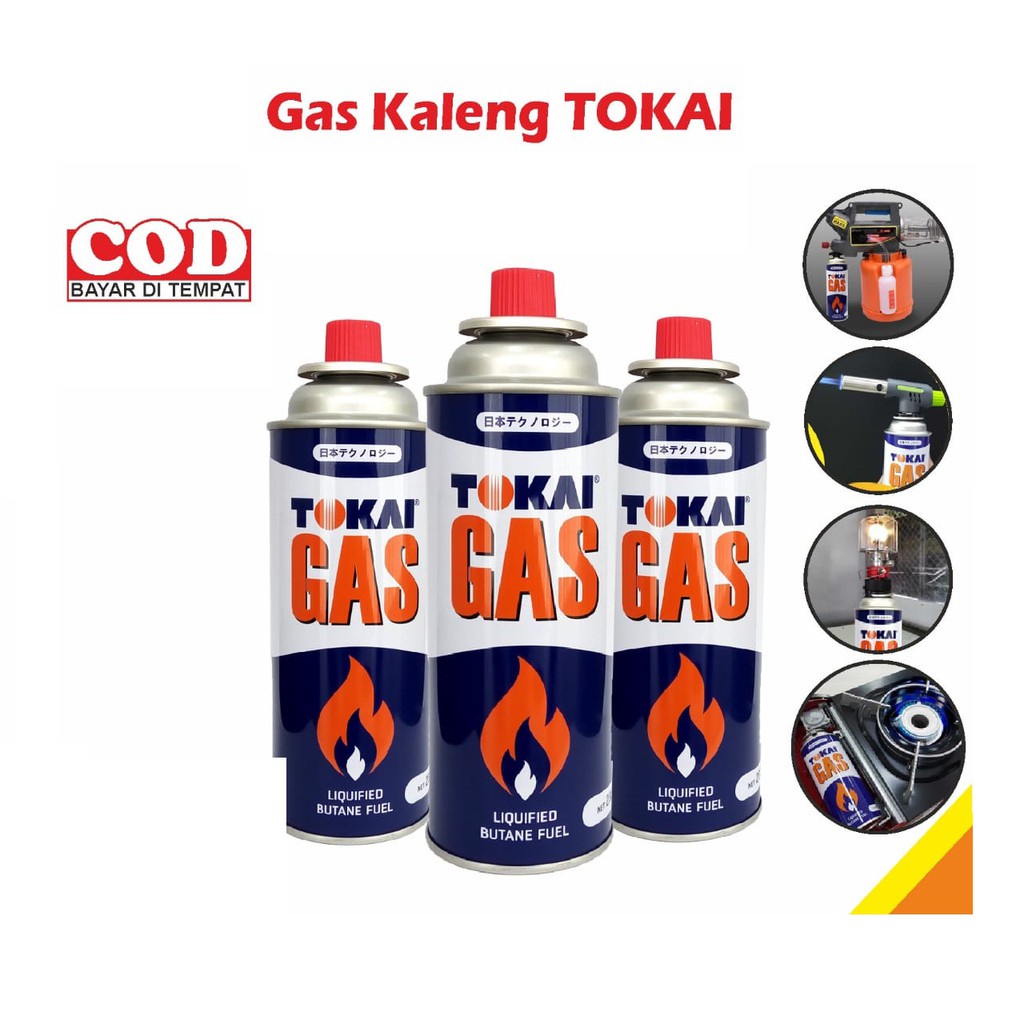 Jual PAKET GAS KALENG TOKAI 3 PCS ISI 235GR UNTUK SEMUA MEREK KOMPOR ...