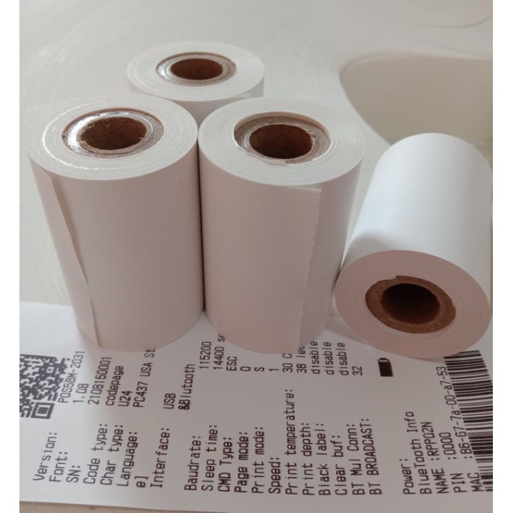 Jual Kertas Kasir Struk Thermal Paper Roll EDC 58x40mm paket 10 pes ...