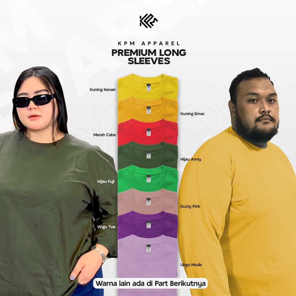 Jual Kaos Lengan Panjang KPM Apparel Premium Long Sleeves BIg Size Part ...