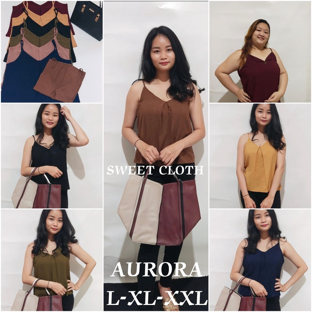 Jual { M - L - XL - XXL }SWEETCLOTH - AURORA TANKTOP BIG SIZE Atasan ...