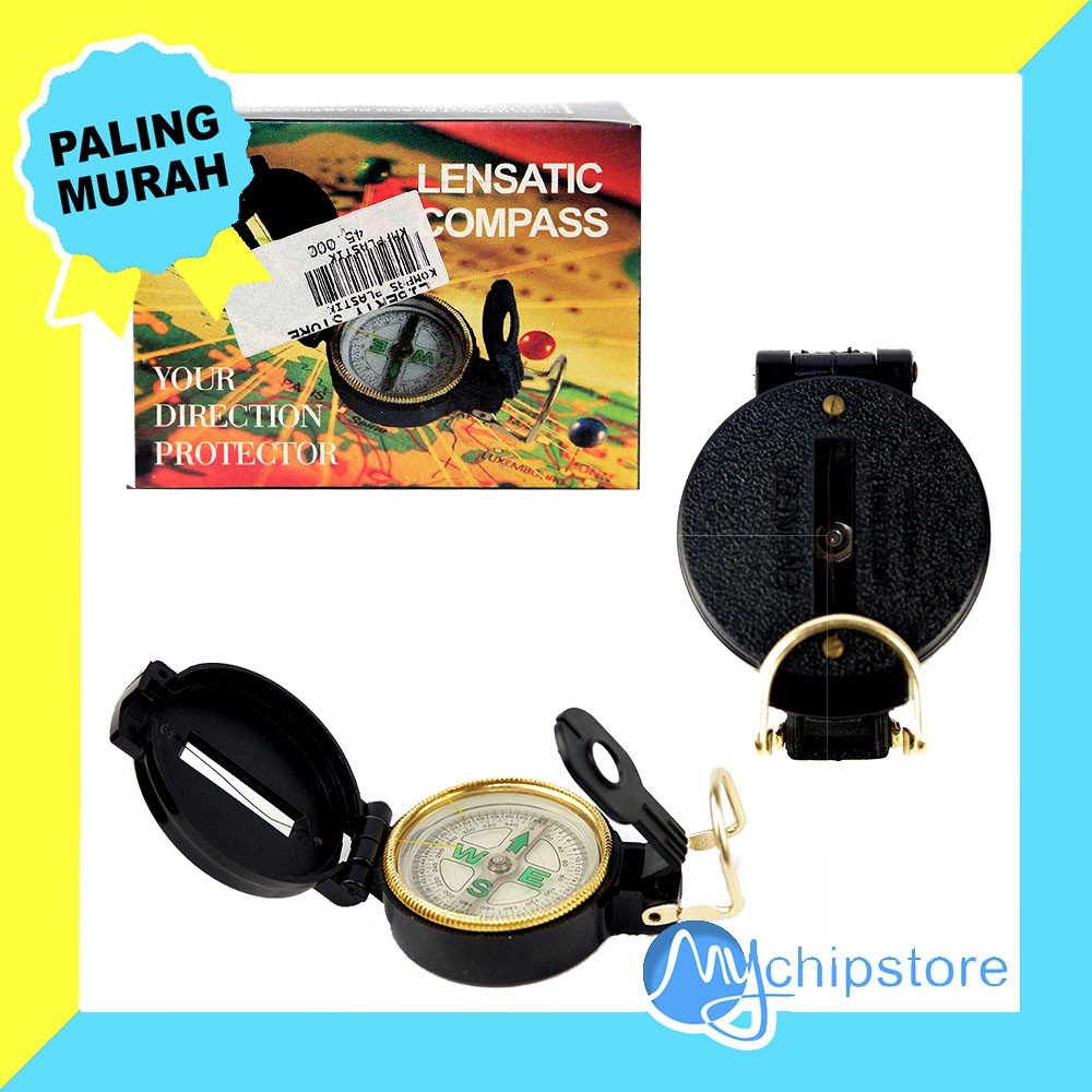 Jual Kompas Plastik Compass Lensatic Bidik Penunjuk Arah Mata Angin ...