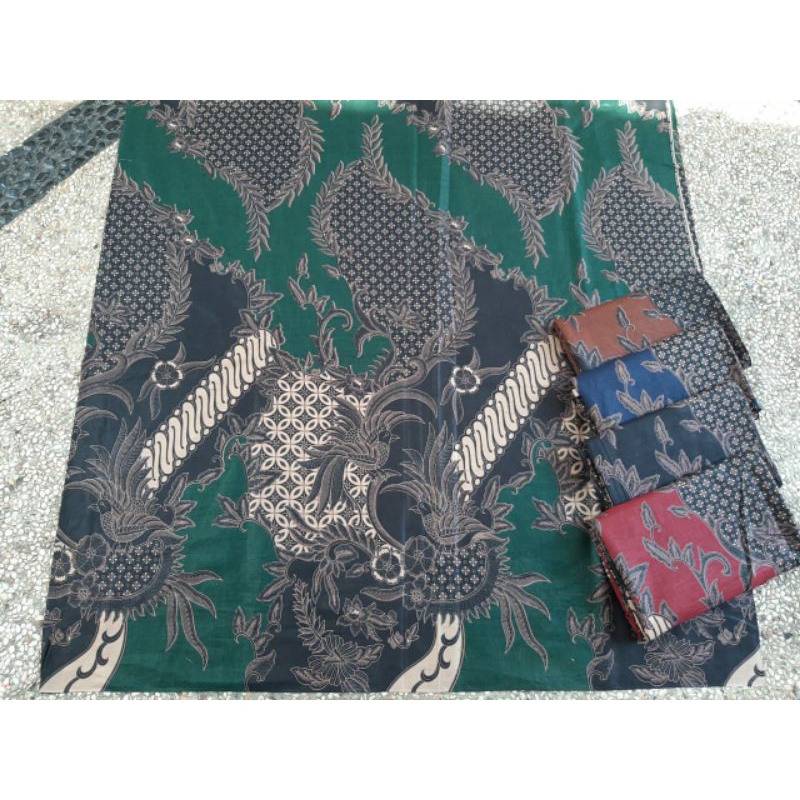 Jual KAIN BATIK WARNA HIJAU IJO BATIK PRINT TOSCA SERAGAM BRIDESMAID ...