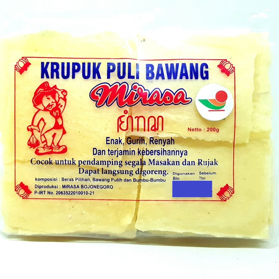 Jual MIRASA KRUPUK PULI BAWANG 200gr | MENTAH PULY LEMPENG ASLI ENAK ...