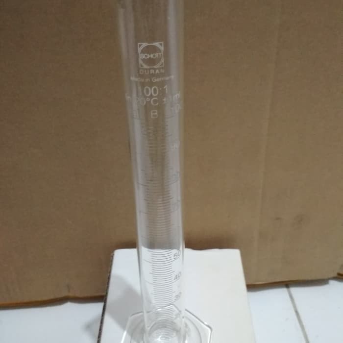 Jual DURAN Gelas ukur 100 ML Measuring cylinder silinder ukur kaca ...