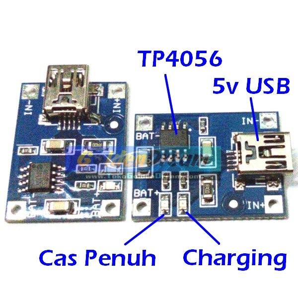Jual TP4056 MINI USB to Lithium LIPO Battery Charging Module 5v 1A ...