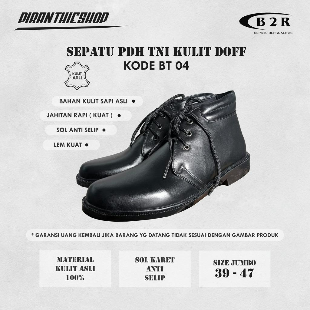 Jual Sepatu PDH Pria Tni Paskibraka Kulit Asli Model Bt04 Doff | Shopee ...