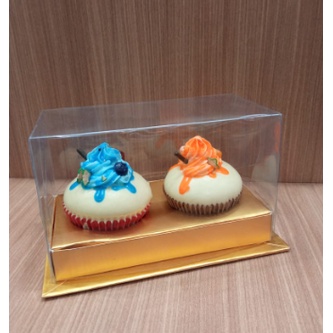 Jual Mika Cupcake Box Isi 2 Dus Cup Cake Transparan Kemasan Kue Mangkok ...