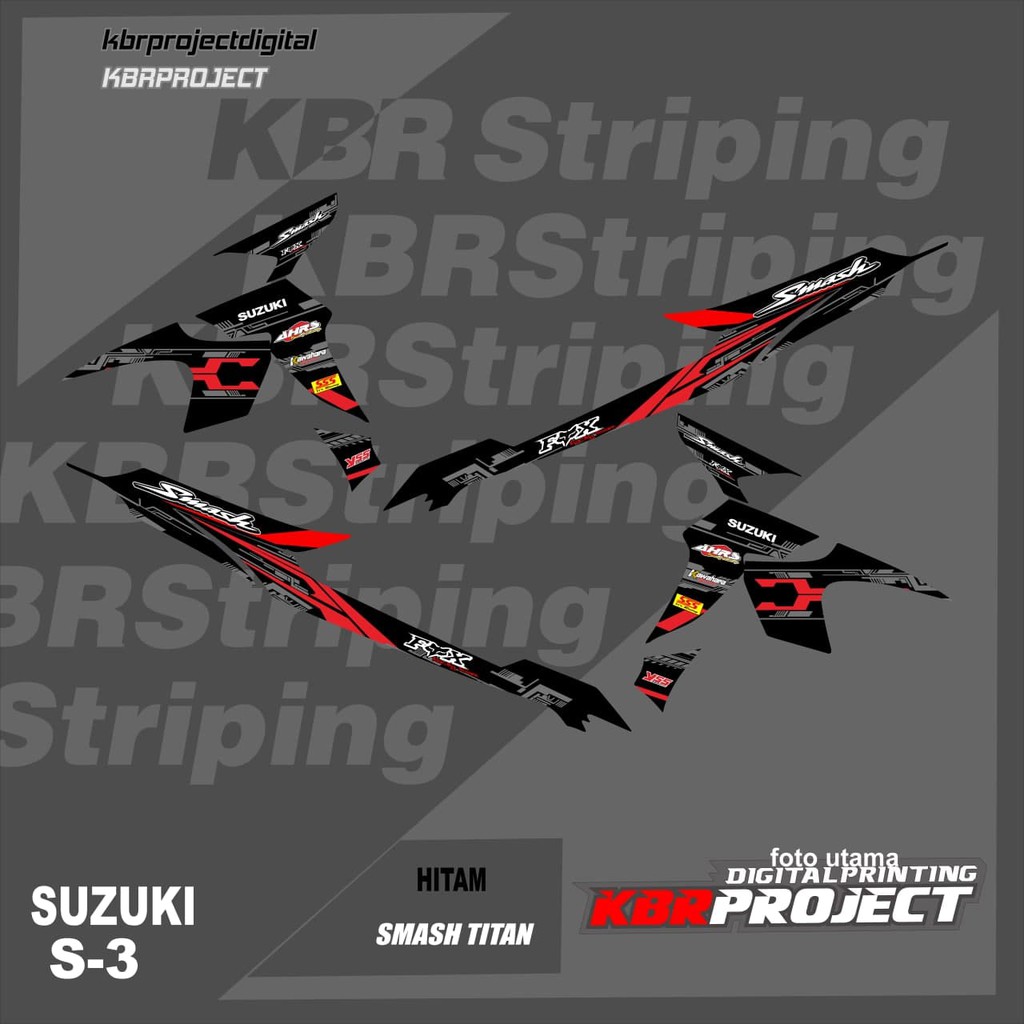 Jual SMASH TITAN striping SMASH TITAN motor SUZUKI motor sticker ...