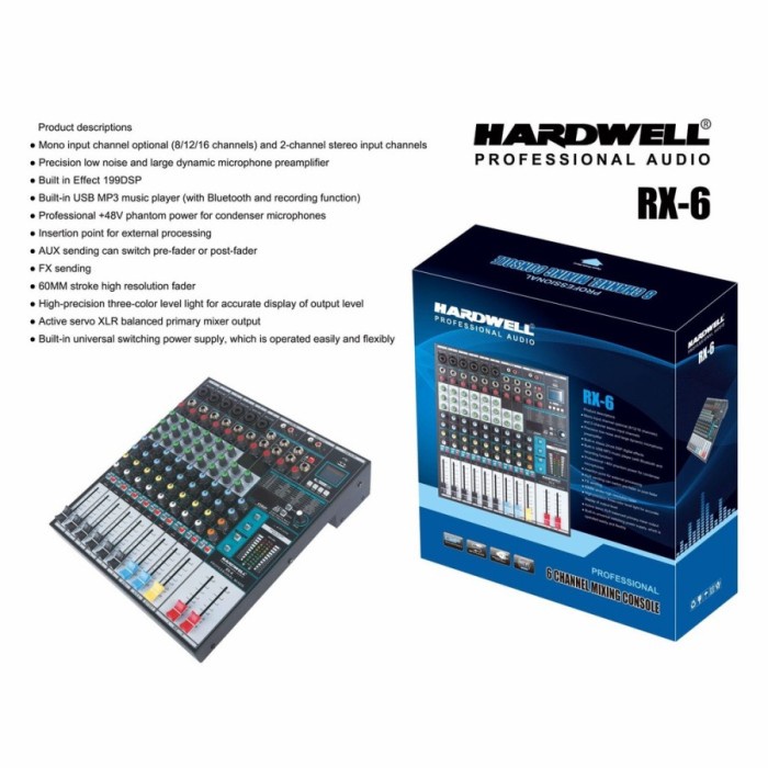 Jual Mixer Audio Hardwell Rx6 Usb Bluetooth Original Mixing Rx 6 Channel ( Bayar Ditempat ...