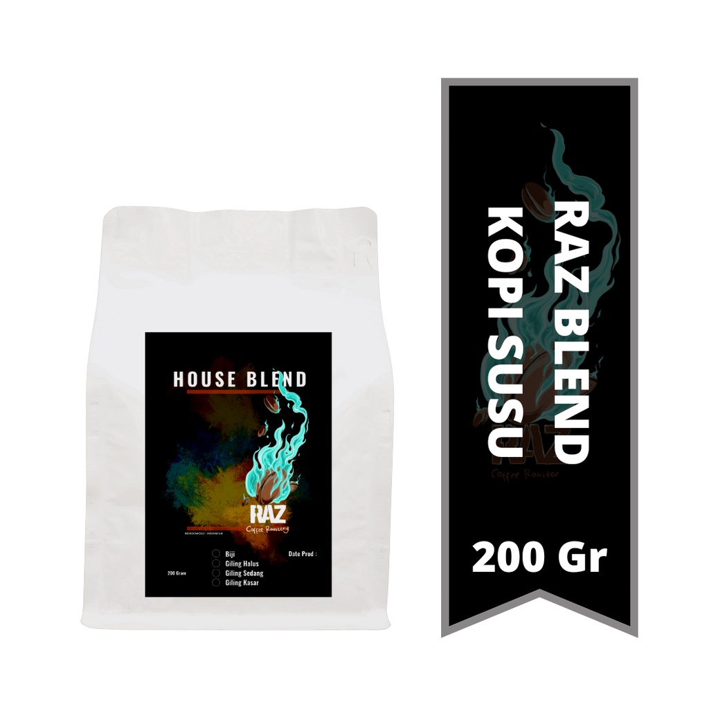Jual Silver/Black House Blend - Espresso Based - 200gr - RAZ Coffee ...