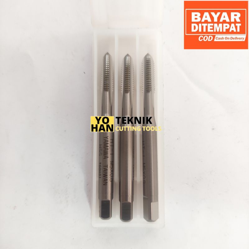 Jual Yamawa Tap M5 x 0.8 Handtap Drat Baut 8 Tap Set M5 3pcs | Shopee Indonesia