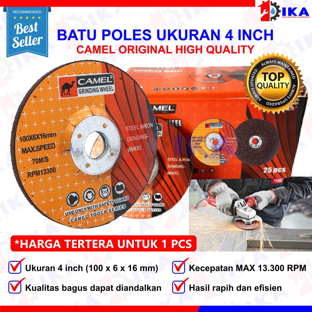 Jual BATU POTONG WD CAMEL POLES Mata Gerinda Batu 4 inch x 6 mm nippon ...