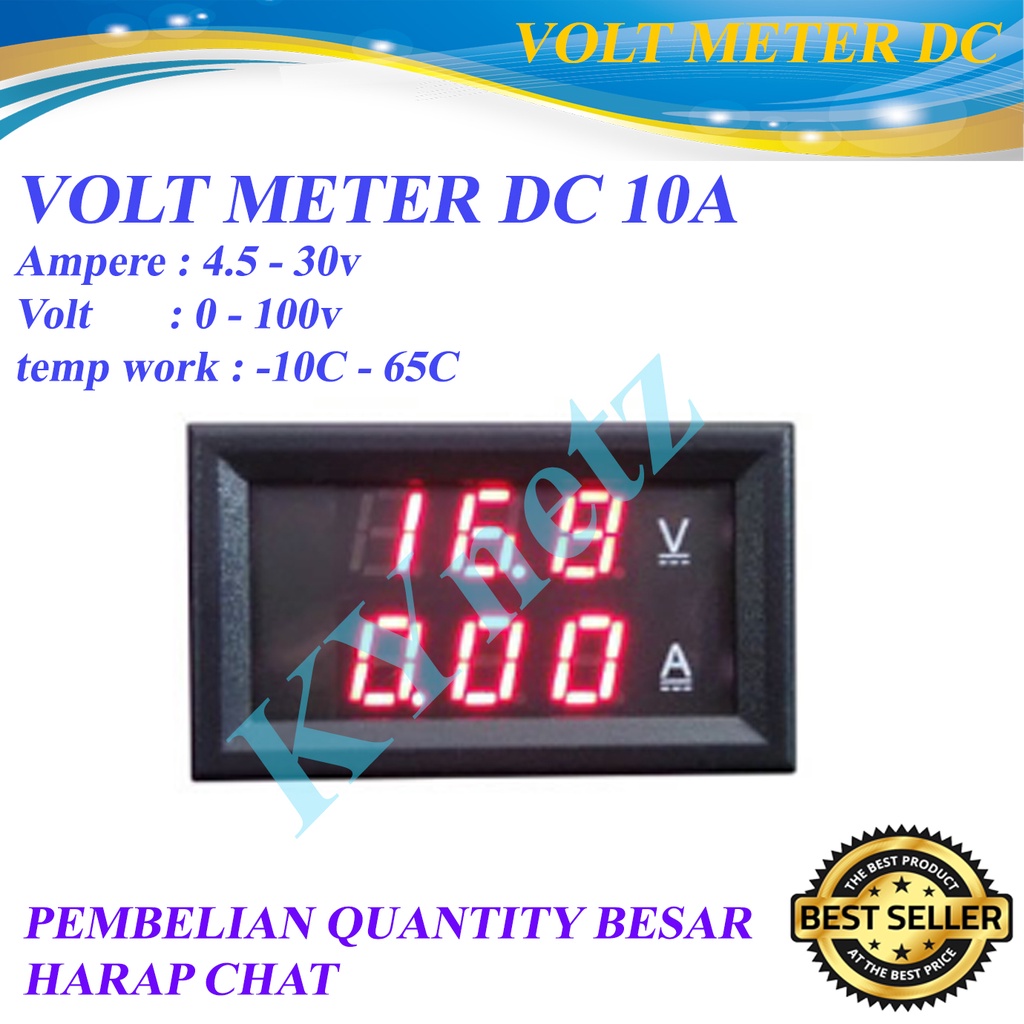 Jual Dual display Volt Amp meter DC 10A | Shopee Indonesia