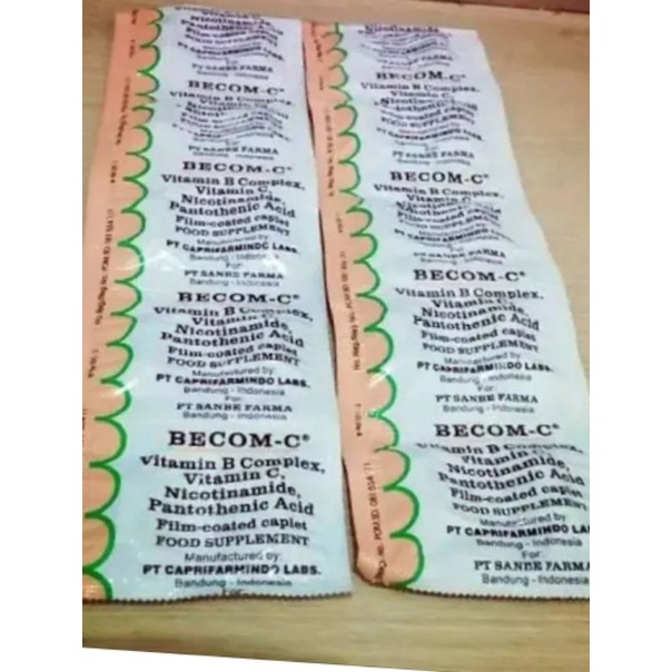 Jual BECOM C MULTIVITAMIN ISI 1 STRIP ISI 10 TABLET | Shopee Indonesia
