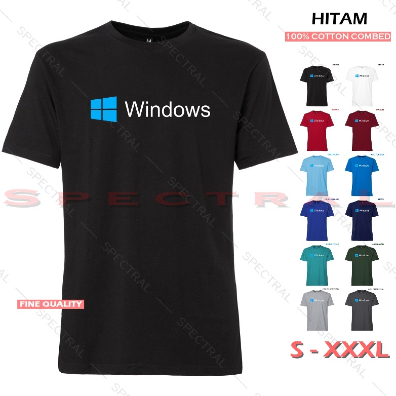 Jual Spectral - Kaos Pria Wanita WINDOWS 10 Baju Distro Komputer ...