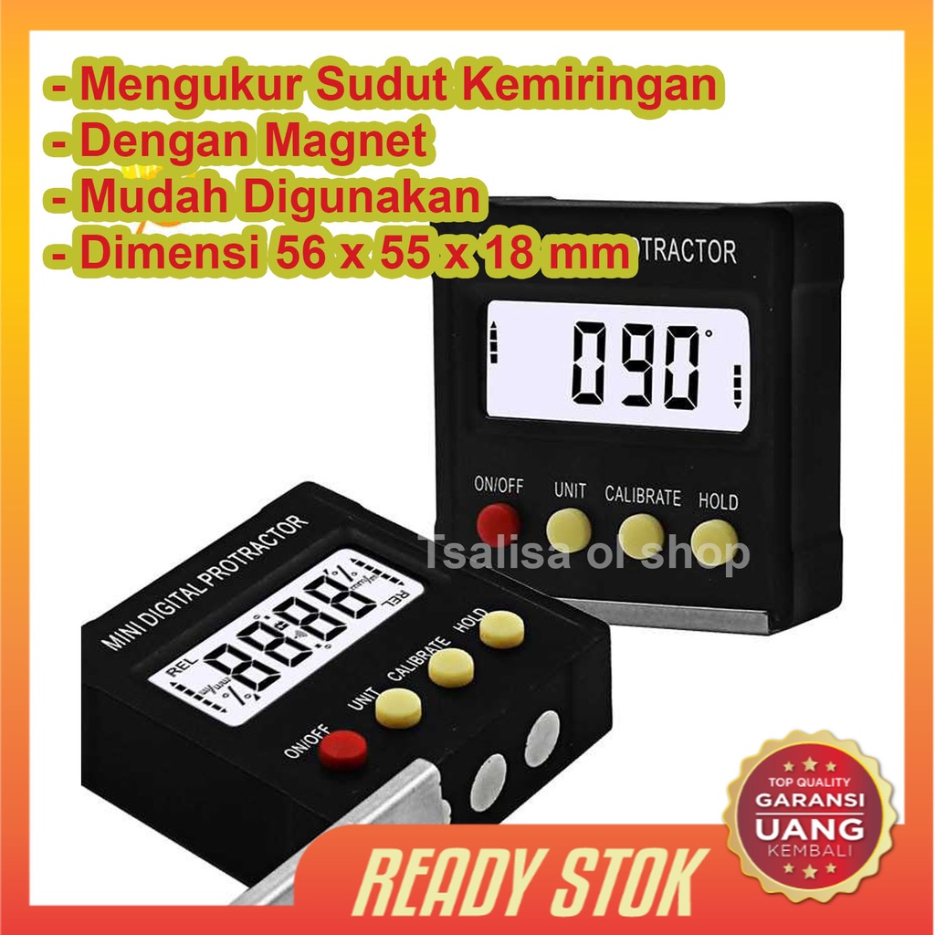 Jual JIGONG Alat Ukur Sudut Kemiringan Digital Protractor Inclinometer ...