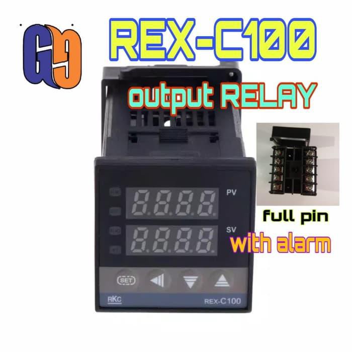 Jual REX C100 Output Relay Dual Digital Temperature Controller full pin ...