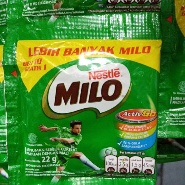Jual MILO 1 Renceng / 1 Renteng (10 Sachet x 22gr) HARGA LEBIH MURAH ...