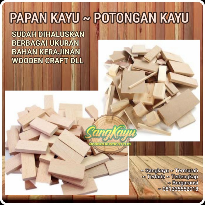 Jual Papan kayu kayu mahoni Bahan kerajinan craft hiasan dinding kayu ...