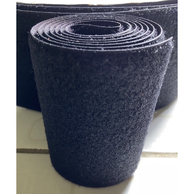 Jual Velcro 10 cm dan 5cm hitam bagian halus nya saja- warna hitam abu ...