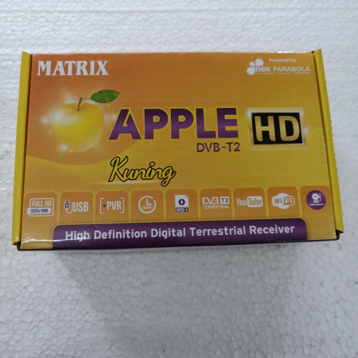 Jual [COD] Receiver Tv Set Top Box Matrix Apple Kuning DVB T2 garansi resmi 1 thn - Matrix ...